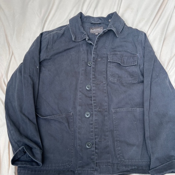 Slate & Stone | Jackets & Coats | Slate Stone Blue Lightweight Shirt ...